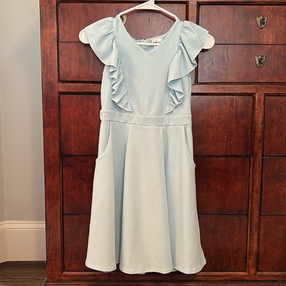 Dresses | Nickie Lew Girls Blue Ruffle Dress | Poshmark